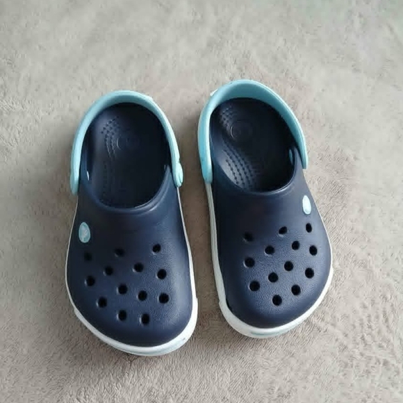 CROCS | Other | Crocs Kids Navy And Light Blue Sandals | Poshmark
